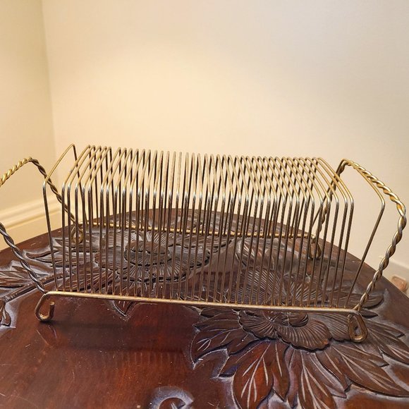 MCM | Storage & Organization | Vintage 45 Record Holder In Gold Metal ...